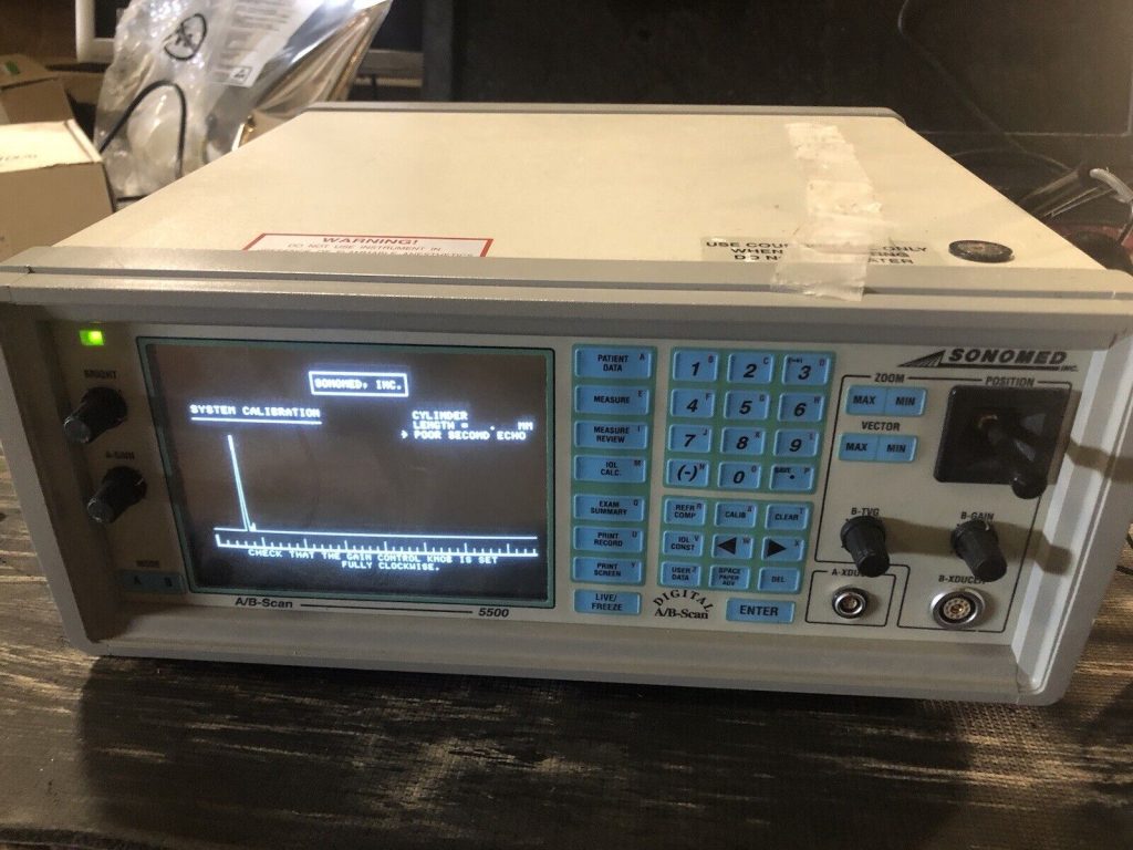 SONOMED A/B-SCAN 5500 OPHTHALMIC ULTRASOUND MACHINE WITH FOOT PEDAL ...