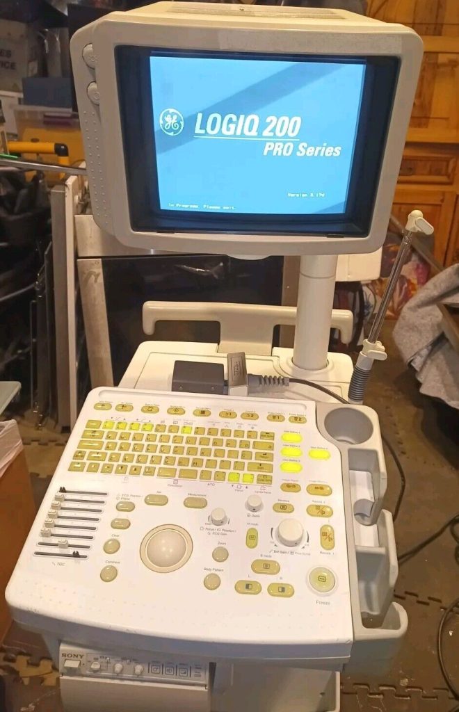 GE Logiq 200 Pro Series Ultrasound Machine W/ Freeze Foot Pedal Printer ...